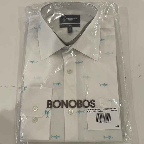 Bonobos | Shirts | Bonobos Mens Jetsetter Stretch Dr Slim Shark Pattern ...